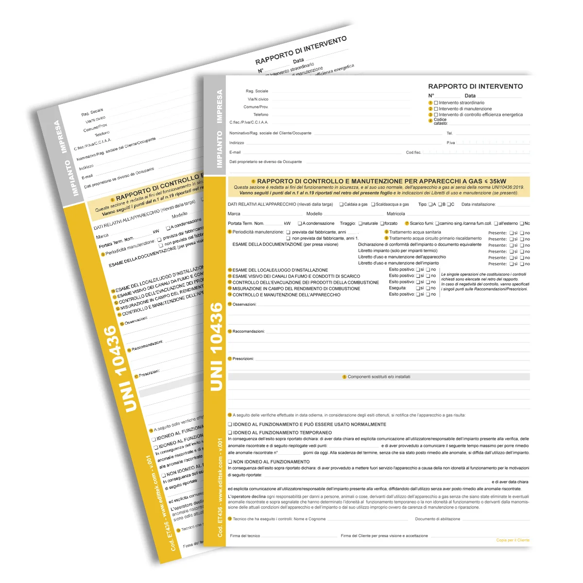 IESSE Store | Rapporti controllo UNI 10436